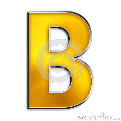 Isolated Letter B In Shiny Gold Royalty Free Stock Photo - Image: 5494925