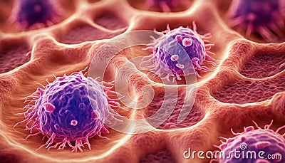 Isolated Malignant Cancer Cells Under A Microscope Royalty-Free Stock ...