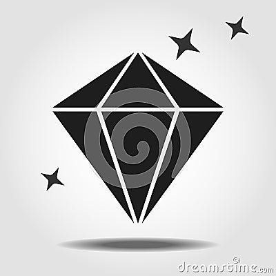 Isolated Mineralogy Icon Symbol On Clean Background. Vector Diamond ...
