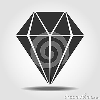 Isolated Mineralogy Icon Symbol On Clean Background. Vector Diamond ...