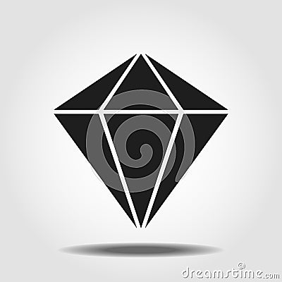 Isolated Mineralogy Icon Symbol On Clean Background. Vector Diamond ...
