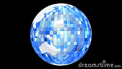Globe Disco Ball Loop Alpha Channel Stock Footage - Video of ball ...