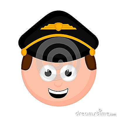 Isolated Pilot Avatar Cartoon Vector Illustration | CartoonDealer.com ...