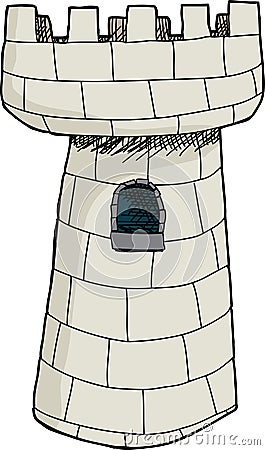 Isolated Single Castle Tower Stock Vector - Image: 45732298