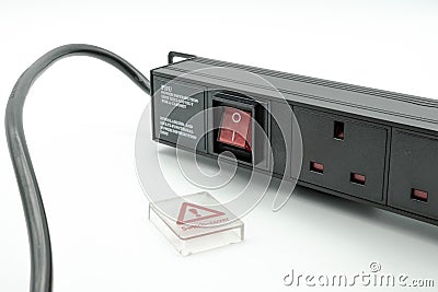 Isolated View Of A 19-inch, Rack Mount Power Distribution Socket ...