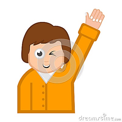 Isolated Woman Winking Cartoon Vector Illustration | CartoonDealer.com ...