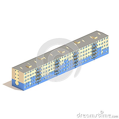 Isometric Blockhouse Isolated On White Stock Photography ...