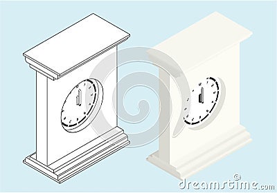 Isometric Clock Vector Illustration | CartoonDealer.com #18977562