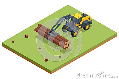 Isometric Log Loader. Loading Equipment For Logging. Log Loader For ...