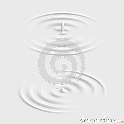 Isometric Water Surface Drop Splash Ripple Waves Decoration Vector ...
