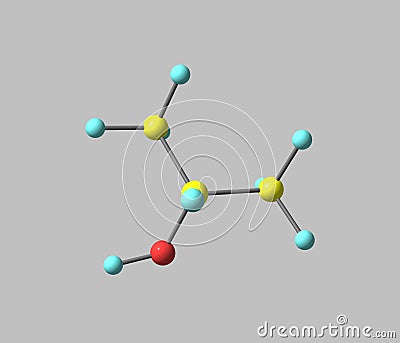 Isopropanol Molecule Isolated On Grey Stock Image | CartoonDealer.com ...