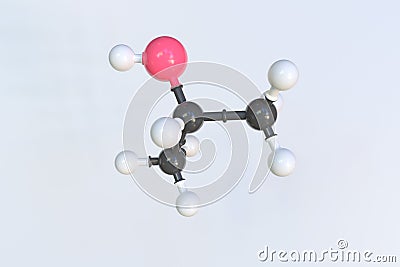 Isopropyl Alcohol Molecule, Scientific Molecular Model, Looping 3d ...