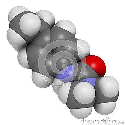 Isoproturon Herbicide Molecule. 3D Rendering. Atoms Are Represented As ...