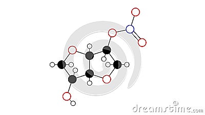 Isosorbide Mononitrate Molecule, Structural Chemical Formula, Ball-and ...
