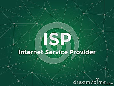 Isp Internet Service Provider White Text Illustration With Green ...