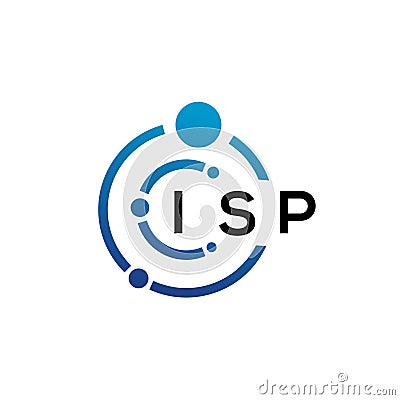 ISP Letter Technology Logo Design On White Background. ISP Creative ...