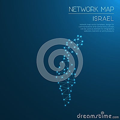 Israel Network Map. Cartoon Vector | CartoonDealer.com #90762729