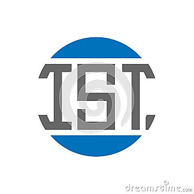 IST Letter Logo Design On White Background. IST Creative Initials ...