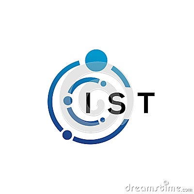 IST Letter Technology Logo Design On White Background. IST Creative ...