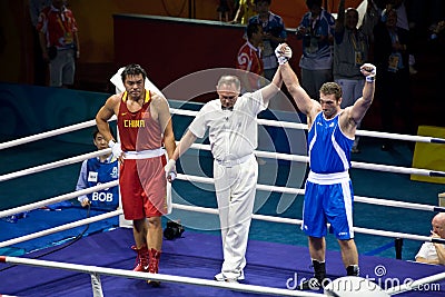 Italian Olympic Boxer Wins Gold Editorial Photography - Image: 6209092