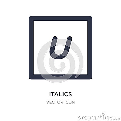 Italics Icon On White Background. Simple Element Illustration From UI Concept | CartoonDealer ...