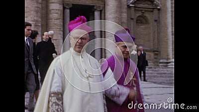 Italy 1964, Priests and Bishops in Rome Stock Video - Video of cardinal ...