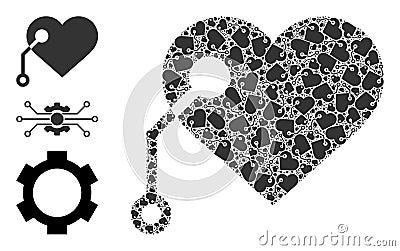Recursion Pacemaker Icon Self Mosaic Cartoon Vector | CartoonDealer.com #231650767