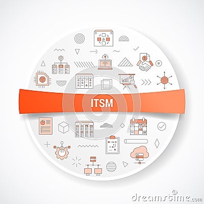 Itsm Information Technology Service Management Concept With Icon ...