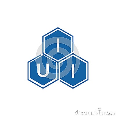 IUI Letter Logo Design On White Background.IUI Creative Initials Letter ...