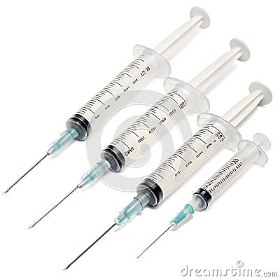 IV Drip Syringes Isolated On White Background Royalty-Free Stock ...