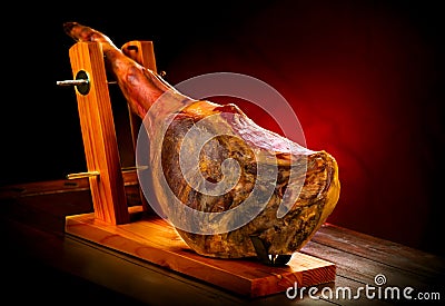 Jamon Serrano. Traditional Spanish Hamon Iberico Stock Photo - Image ...