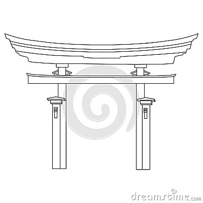 Japan Gate Stock Illustration - Image: 58531295