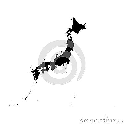 Japan Vector Map Silhouette | CartoonDealer.com #351336337