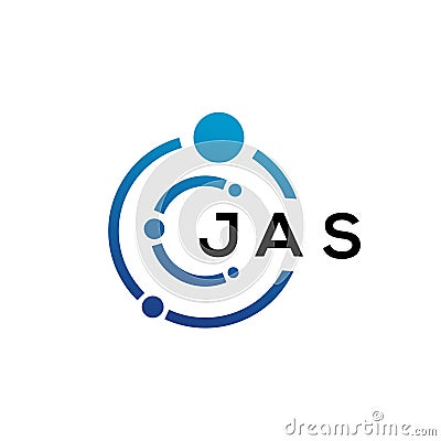 JAS Letter Technology Logo Design On White Background. JAS Creative ...