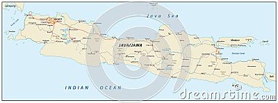 Java-Karte, Indonesien Stock Abbildung - Bild: 72502473