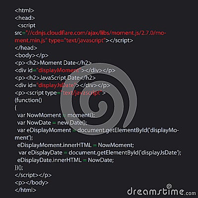 Java Script Code Text. Computer Software Coding Vector Concept. Coding ...