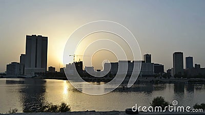 Jeddah Downtown Time Lapse Sunrise Stock Video - Video of action ...