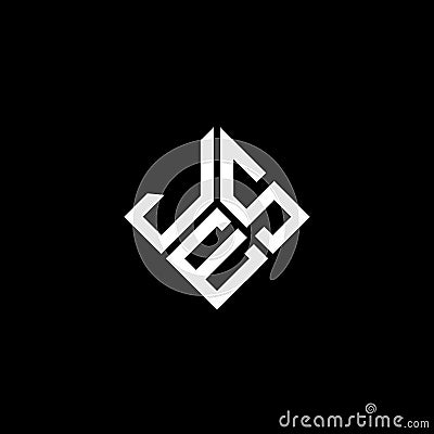 JES Letter Logo Design On Black Background. JES Creative Initials ...