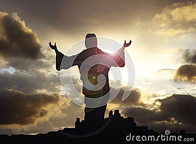 Jesus With Arms Raised 1 Royalty Free Stock Images - Image: 29028639