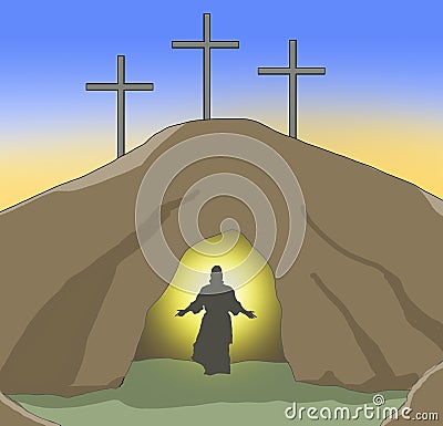 Jesus Is In The Cave Stock Image | CartoonDealer.com #181321201
