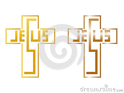 Jesus Cross Lettering Cartoon Vector | CartoonDealer.com #21331857