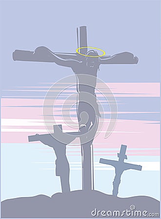 Jesus Crucifiction Cartoon Vector | CartoonDealer.com #10694799
