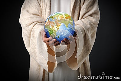 Jesus Holding The World In His Hands Royalty-Free Stock Photo ...