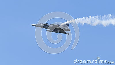 Jet Airplane Release Smoke. Stock Video - Video of army, aircraft: 80218285