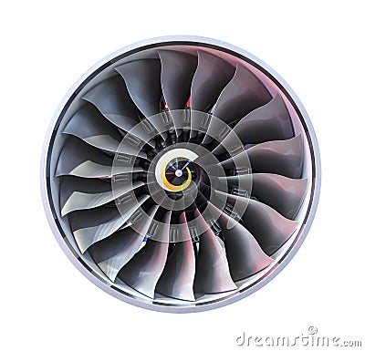 Jet Engine Front View Isolated On White Background Royalty-Free Stock ...
