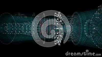 Jet Engine X-ray Transparent with Particles Stock Footage - Video of ...