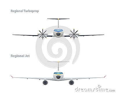 Jet And Regional Turboprop Cartoon Vector | CartoonDealer.com #43784887
