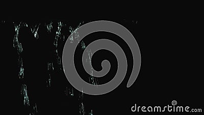 Jets of Rain Flow Down the Canopy in Slow Motion. Water Streams Close ...