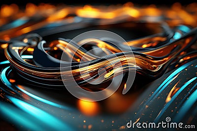 Jewellery Abstract Object Structure From Waves, Particles Fluids And ...