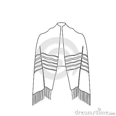 Jewish Tallit Icon Vector Illustration | CartoonDealer.com #109556100